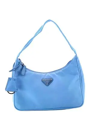 Prada Re-edition 2000 Tessuto Mini Hobo Bag - Blue