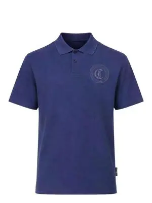 Just Cavalli Jc Monogram Embroidery Polo Shirt - Blue