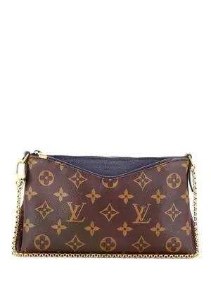LOUIS VUITTON Pallas Monogram Canvas Clutch - Brown