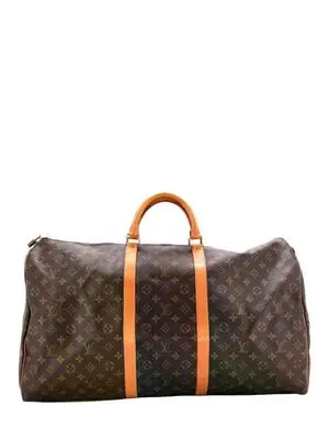 LOUIS VUITTON Keepall Monogram Canvas 60 Travel Bag - Brown