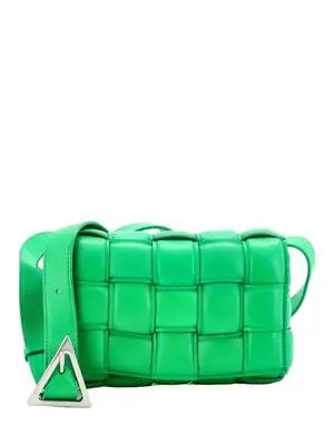 Bottega Veneta Cassette Padded Maxi Intrecciato Leather Crossbody Bag - Green