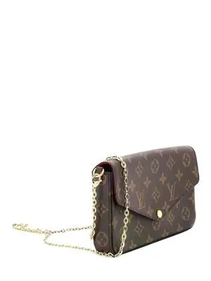 LOUIS VUITTON Felicie Pochette Monogram Canvas - Brown