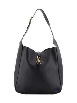 Saint Laurent Le 5 A 7 Supple Leather Large Hobo Bag - Black