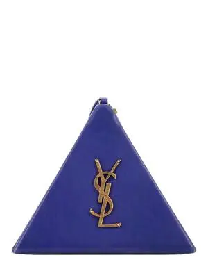 Saint Laurent Pyramid Box Clutch Bag - Blue
