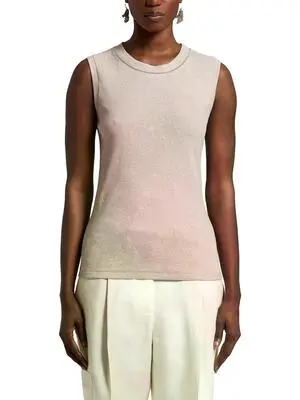 Peserico Ribbed Trim Top - Neutrals