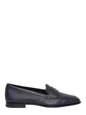 Santoni Round-toe Penny Loafers Blue
