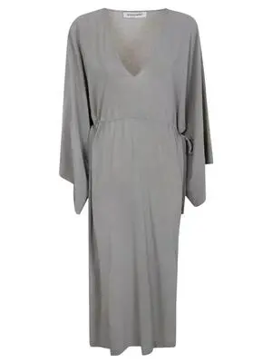 GENTRYPORTOFINO Ribbed-knit Drawstring Dress - Grey