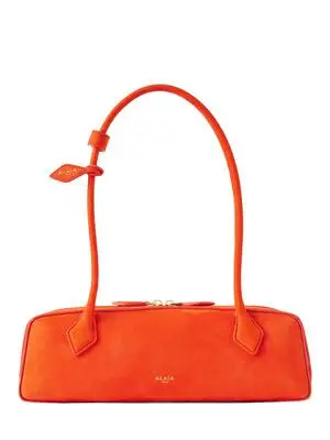 Alaïa Alaïa Le Teckel Medium Nubuck Shoulder Bag Orange