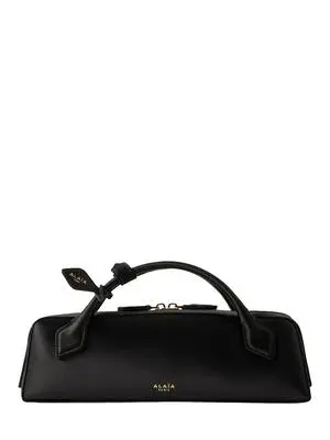 Alaïa Le Teckel Satin Clutch - Black