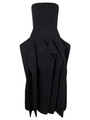 Maticevski Breakout Strapless Crepe Midi Dress - Black
