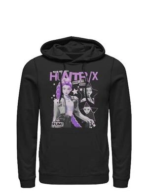 KPOP DEMON HUNTERS Pop Star Huntrix Rumi" Graphic Hoodie - Black