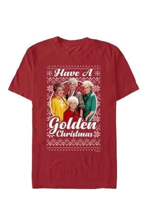 THE GOLDEN GIRLS Ugly Christmas Portrait Graphic T-shirt - Cardinal