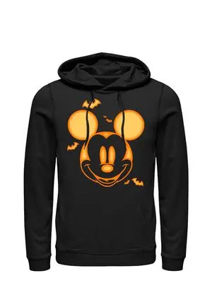 MICKEY & FRIENDS Pumpkin Face Pull Over Hoodie - Black