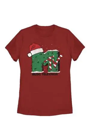 MTV Christmas Monster Logo Graphic T-shirt - Red