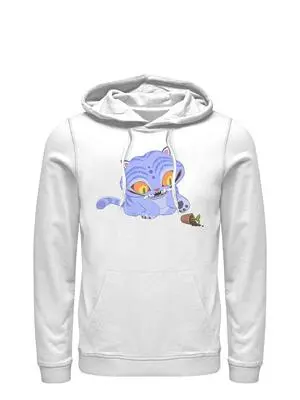 KPOP DEMON HUNTERS Mischievous Derpy Long Sleeve Lightweight Hoodie - White