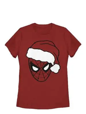 MARVEL: SPIDER-MAN Marvel Spider-man Christmas Outline Graphic T-shirt - Red