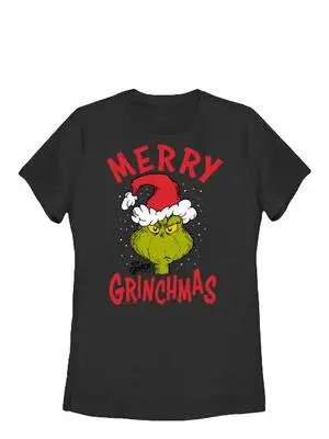 THE GRINCH Christmas Graphic T-shirt - Black