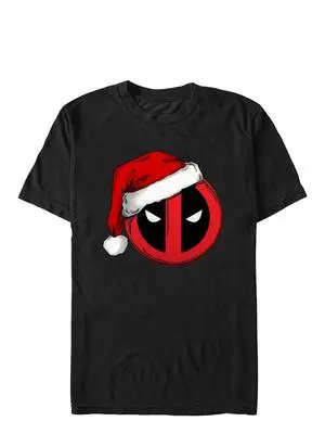 MARVEL Merch With A Santa Hat Icon T Shirt - Black