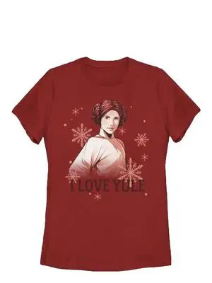 STAR WARS: THE EMPIRE STRIKES BACK Star Wars The Empire Strikes Back Christmas Leia Graphic T-shirt - Red