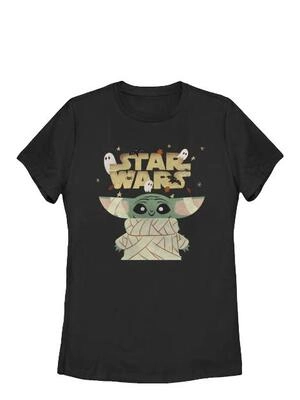 STAR WARS: THE MANDALORIAN STAR WARS: THE MANDALORIAN Star Wars The Mandalorian Grogu Mummy Graphic T-Shirt Black