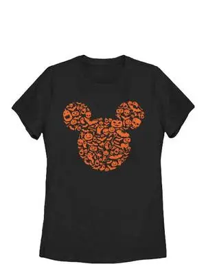 MICKEY & FRIENDS Halloween Silhouette Graphic T-shirt - Black