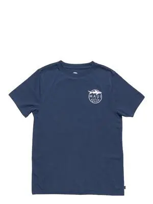 MAUI & SONS Shark Logo Graphic T-shirt - Navy