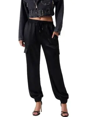 Guess Marzia Cargo Joggers - Jblack-black