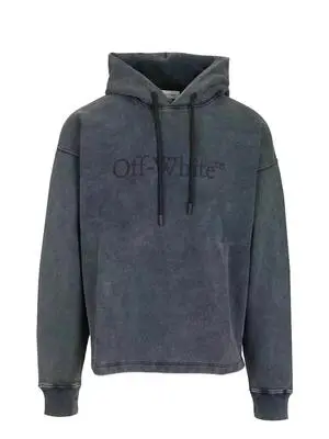 Off-White Hooded Sweatshirt - Blue
