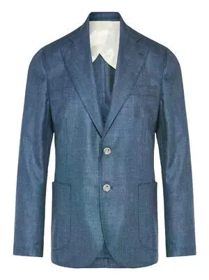 BARBA NAPOLI Buttoned Blazer - Blue