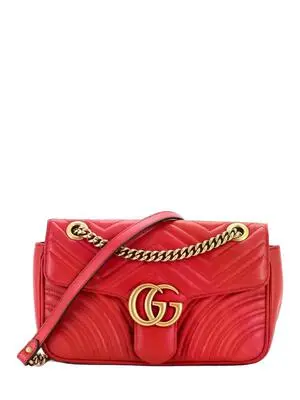 Gucci Gg Marmont Small Crossbody Bag - Red