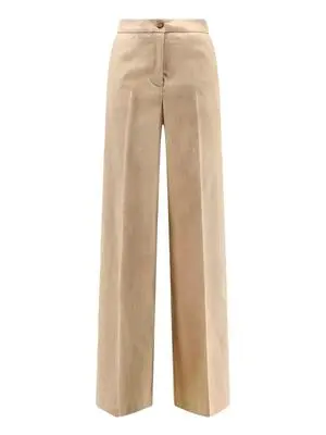 Pinko Buttoned Wide Leg Trousers - Neutrals