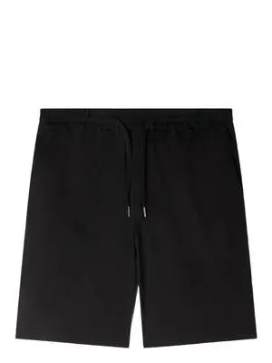 Sandro Cotton Shorts With Elasticated Waist - Black