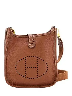 Hermès TPM Evelyne Bag Gen III Clemence Brown