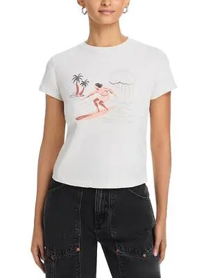 RE/DONE Classic Hug A Surfer Tee - Vintage White