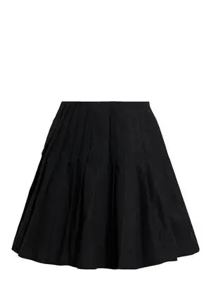 ALEX MILL Pleated Cotton Mini Skirt - Black
