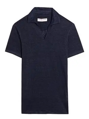 Orlebar Brown Mayer Linenjersey Polo Shirt - Navy