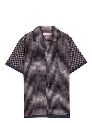 Orlebar Brown Hibbert Printed Lyocell Shirt - Navy