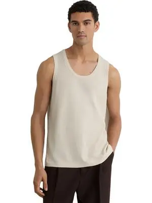 REISS Textured-knit Vest - Off White