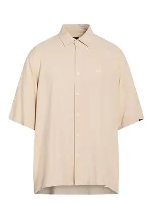 Armani Exchange Man Shirt Midnight Blue Size S Viscose Beige