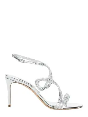 Casadei Josephine Julia Embellished Strap Sandals - Silver