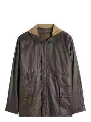 LEMAIRE Detachable Hood Rain Coat - Green