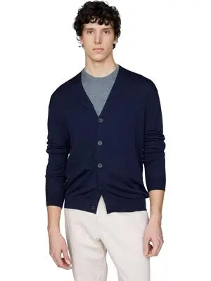 ATM Anthony Thomas Melillo Extra Fine Merino Wool Cardigan - Midnight