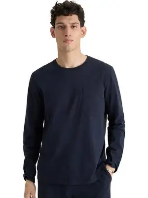 ATM Anthony Thomas Melillo Heavyweight Jersey Long Sleeve Crew T-shirt Cotton - Midnight