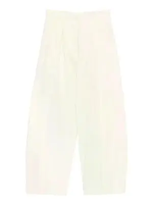 Mark Kenly Domino Tan Pleated Palazzo Pants - Neutrals