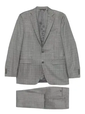 Canali Checked Suit - Grey