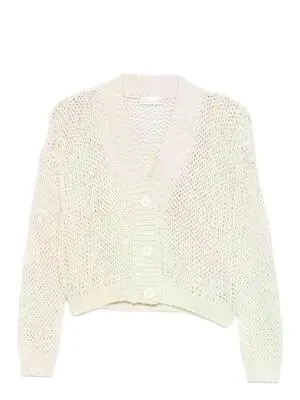 ROBERTO COLLINA V-neck Cardigan - Neutrals