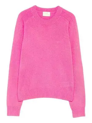 From Future Crew-neck Long-sleeve Sweater - Pink