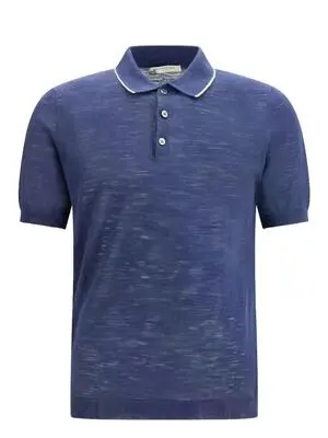 BROOKSFIELD Button Collar Polo - Blue
