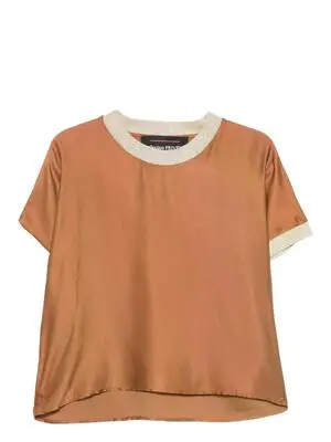 COLLECTION PRIVEE? Embellished Crew-neck Blouse - Brown