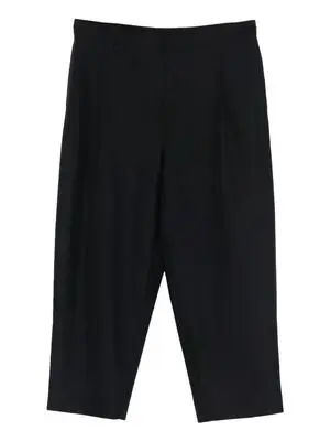 Maison Kitsuné Cropped Pleated Trousers - Blue